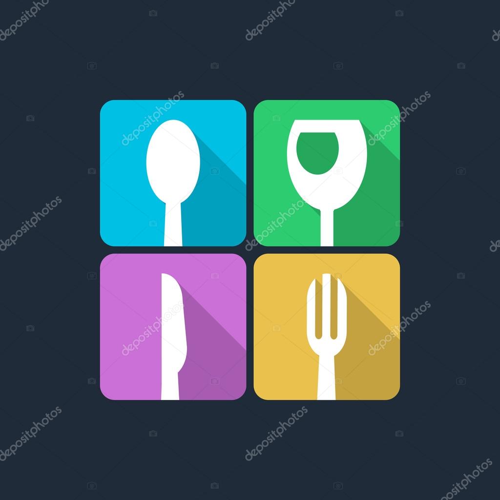 Flat logo restaurant Stock Vector Image by ©art_co #33751407