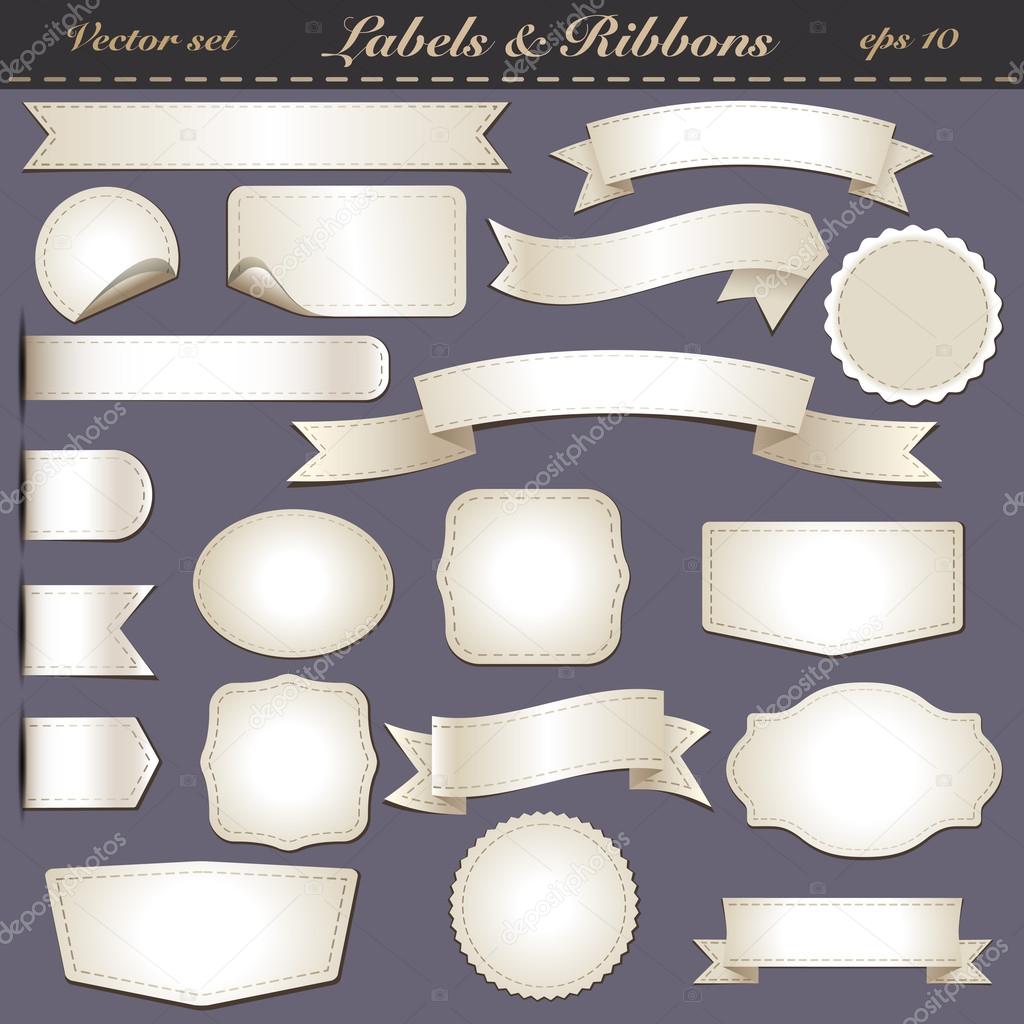 Labels & ribbons — Stock Vector © art_co #33752699