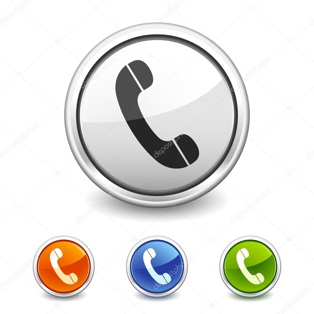 Phone button in four colors Stock Vector Image by ©art_co #33753307
