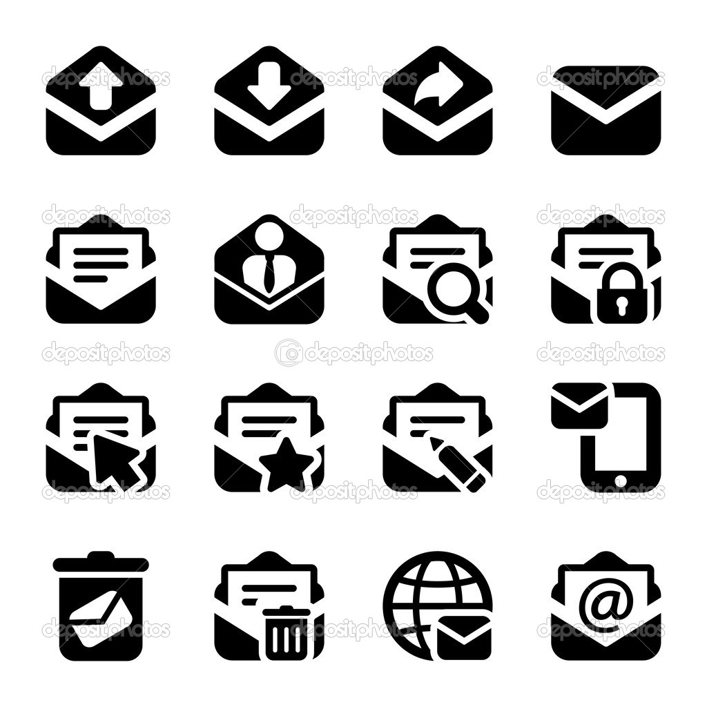 Envelope iconset Stock Vector Image by ©art_co #40528881