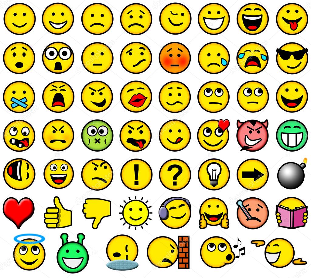 Classic retro style 54 smiley icons — Stock Photo © PandaWild #33665681