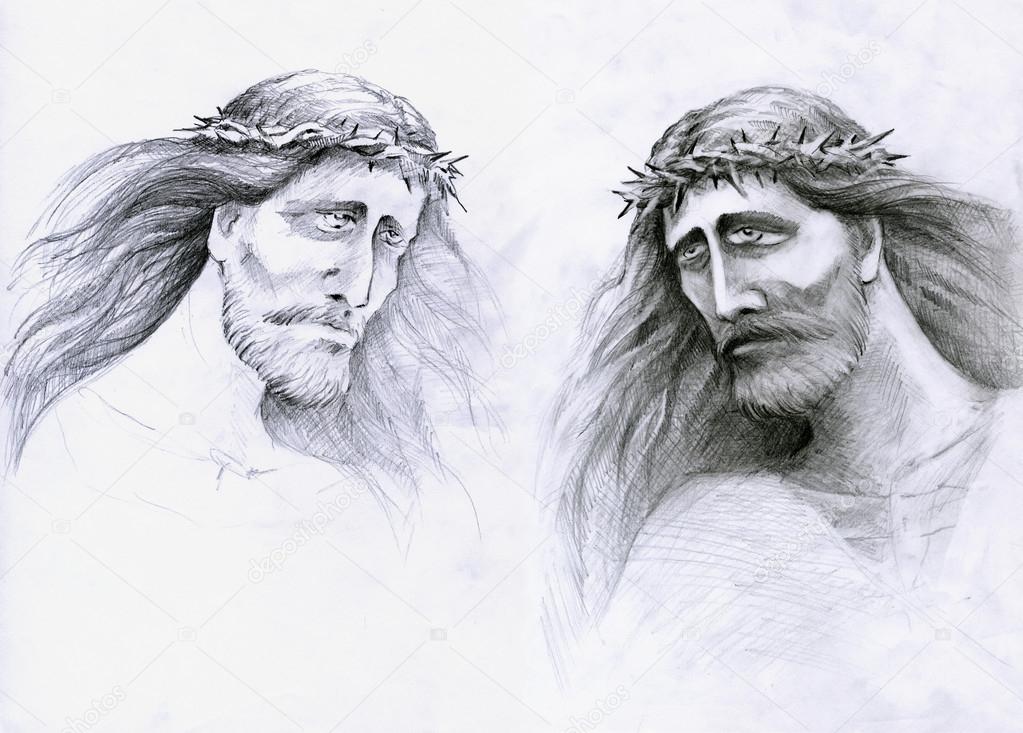 Sad Jesus Christ the Saver Stock Illustration by ©gatto_nero #33984537