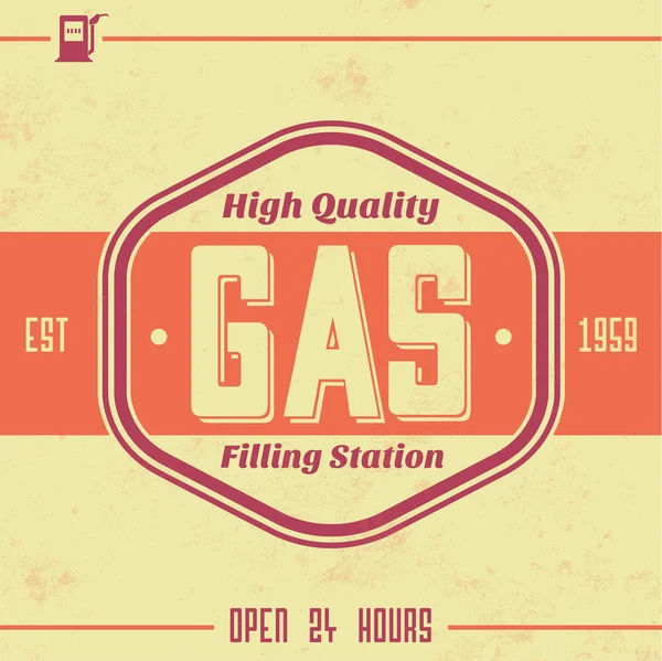 Vintage Gasoline Sign - Retro Template Stock Vector Image by ©loriokos ...