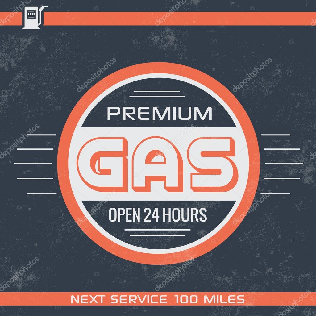 Vintage Gasoline Sign - Retro Template Stock Vector Image by ©loriokos ...