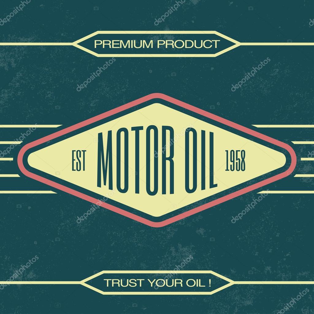 Vintage Oil Sign - Retro Template Stock Vector by ©loriokos 34372435