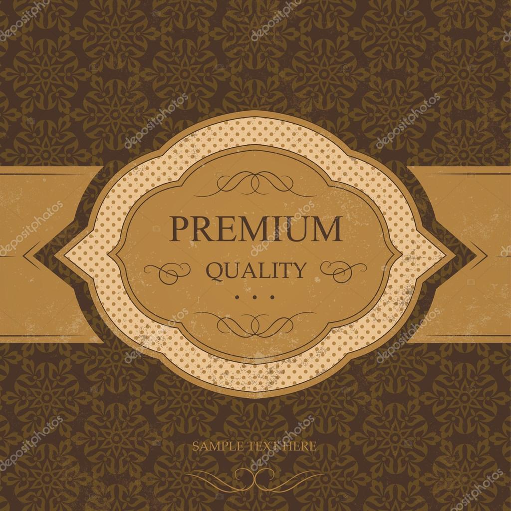 Vintage Label Design with Retro Background Stock Vector by ©loriokos ...