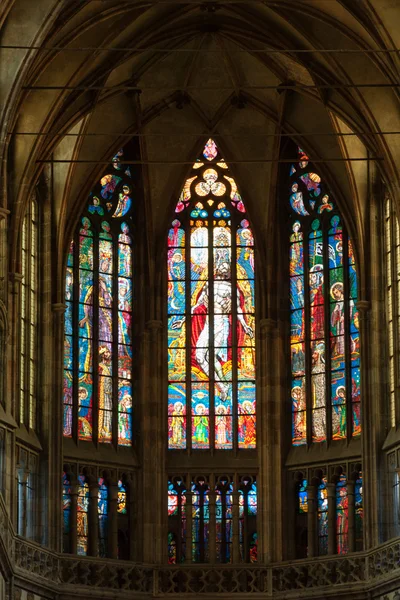 The stained glass windows inside Chapel St. Hubert where Leonardo Da ...