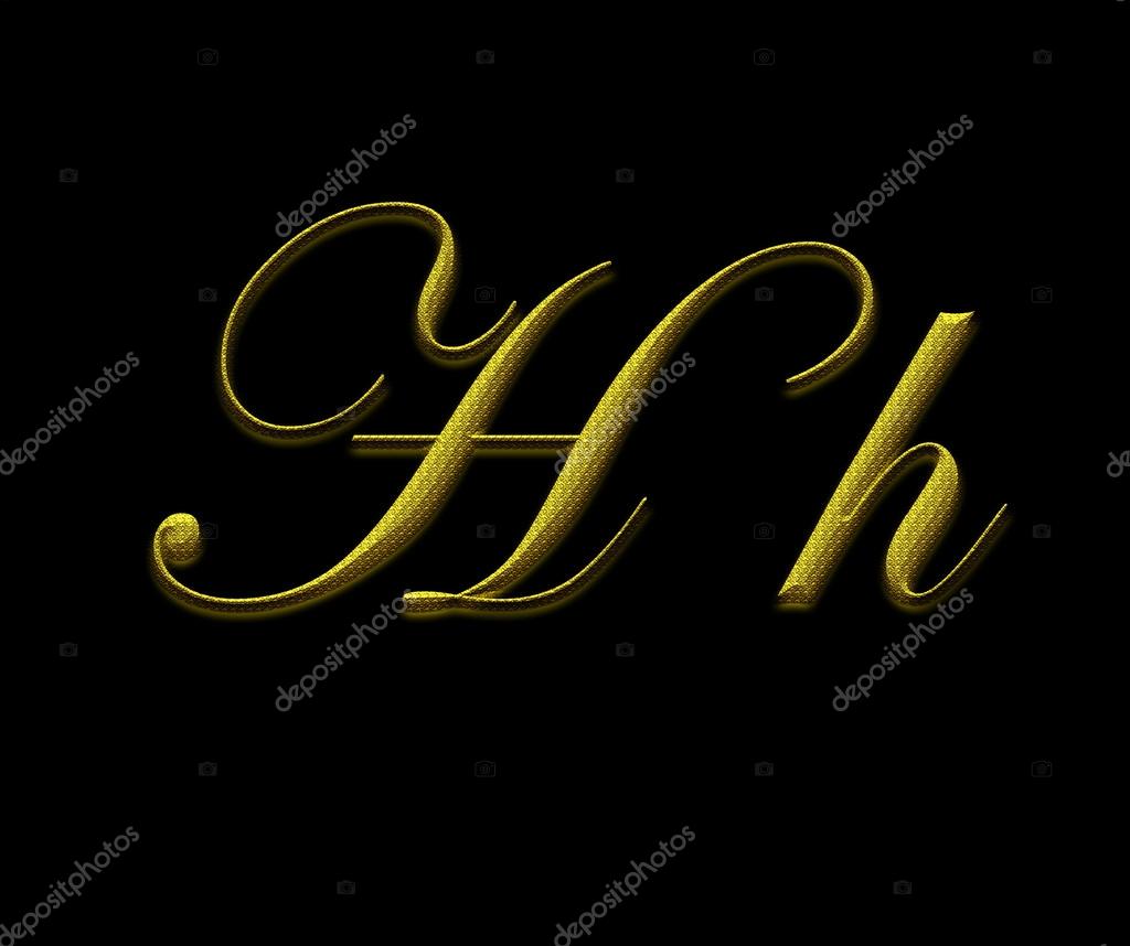 Letter H from gold alphabet — Stock Photo © gralu #38246337