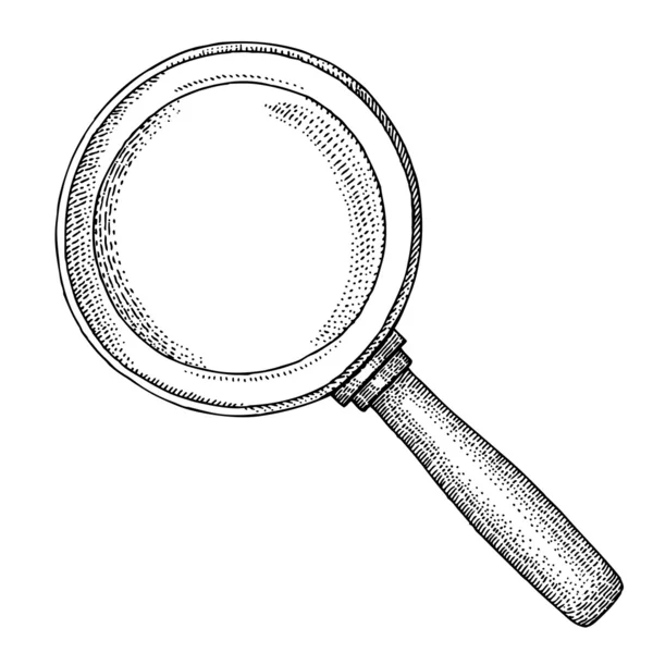 Sketch Magnifying Glass Magnifying Glass Sketch — Stock Vector