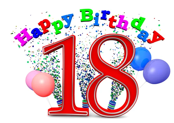 Happy 18th birthday Stock Photos, Royalty Free Happy 18th birthday ...