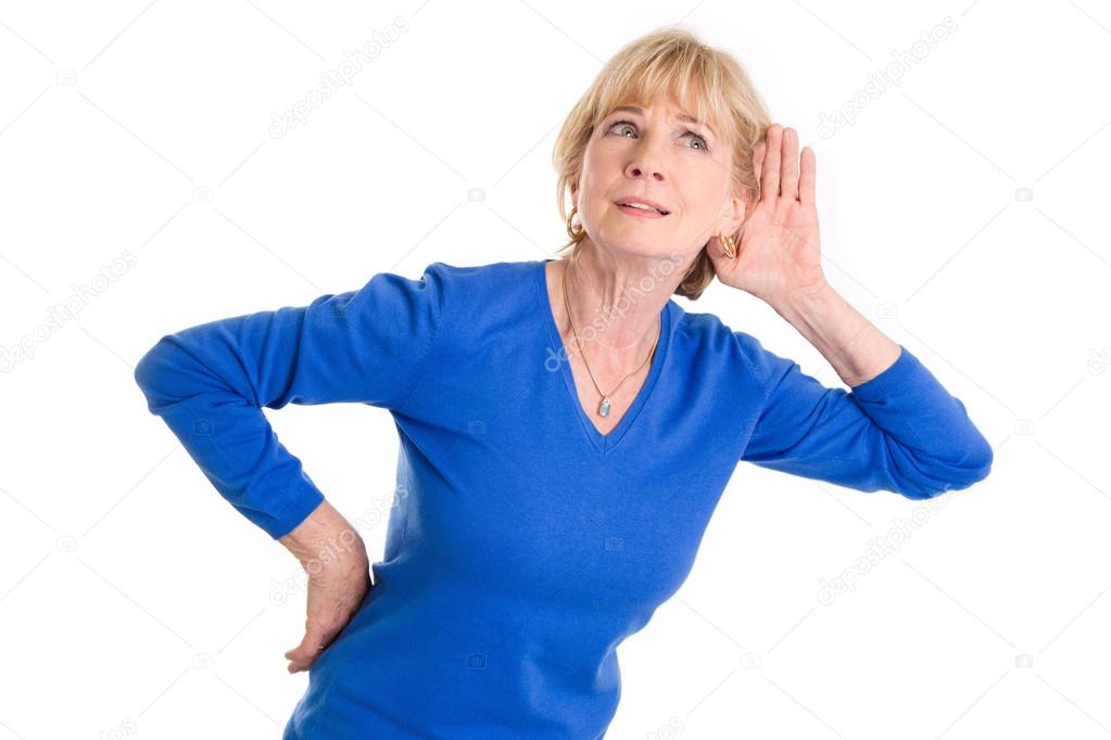 Older woman hearing — Stock Photo © Jeanette.Dietl #36017241