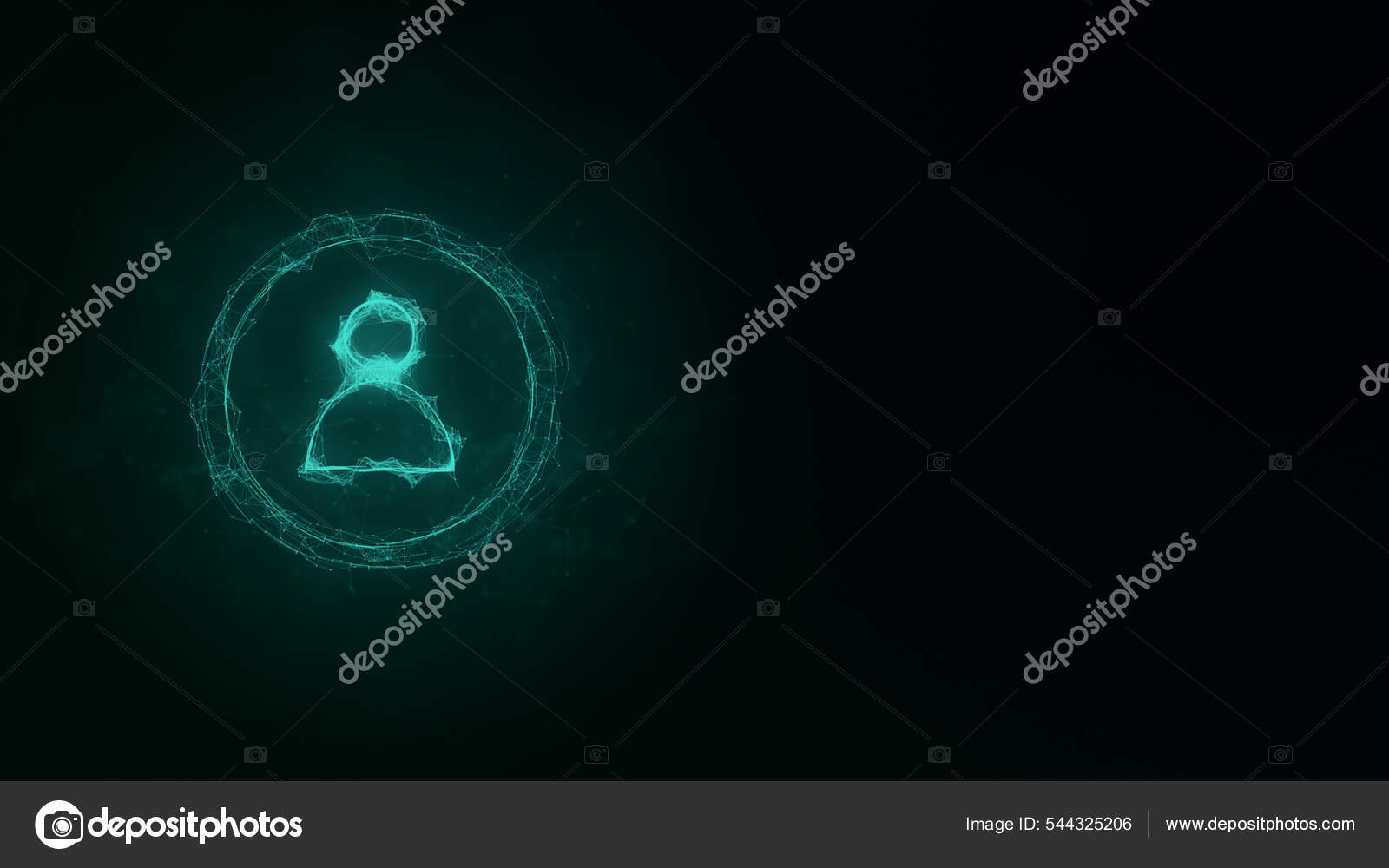 Create account screen icon with plexus effect. Connected lines with ...