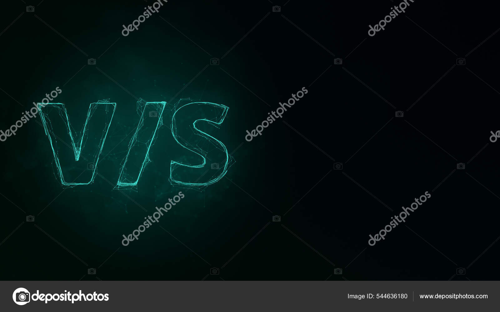 VS title with plexus effect. Connected lines with dots. Lines title ...