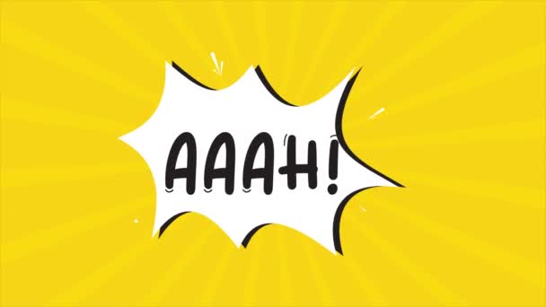 Comic Strip Cartoon Animation Word Appearing Yellow Halftone Background ...