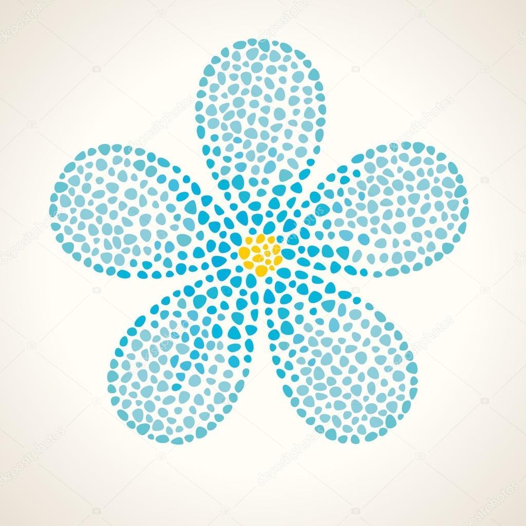 Single flower. Floral background. Stock Vector by ©oaurea 43936467