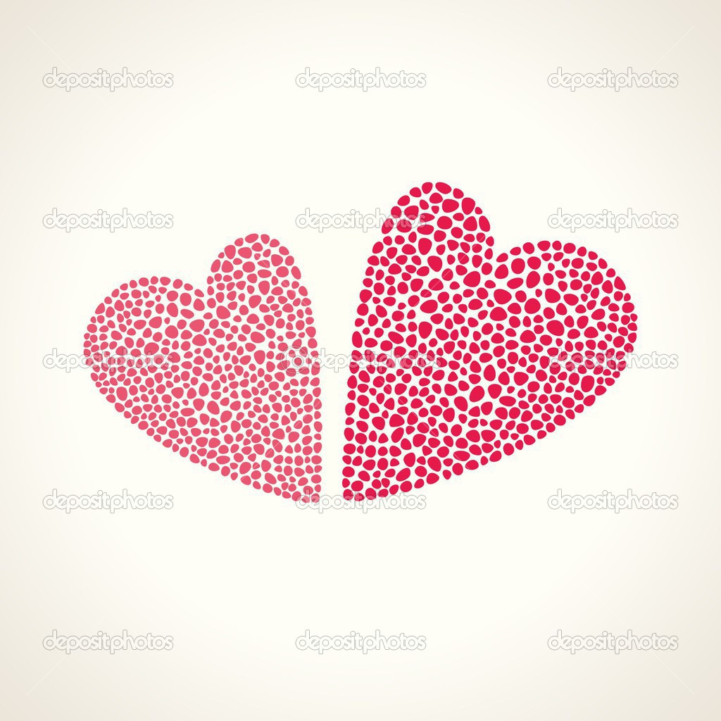 Background with pair hearts Stock Vector Image by ©oaurea #43936483