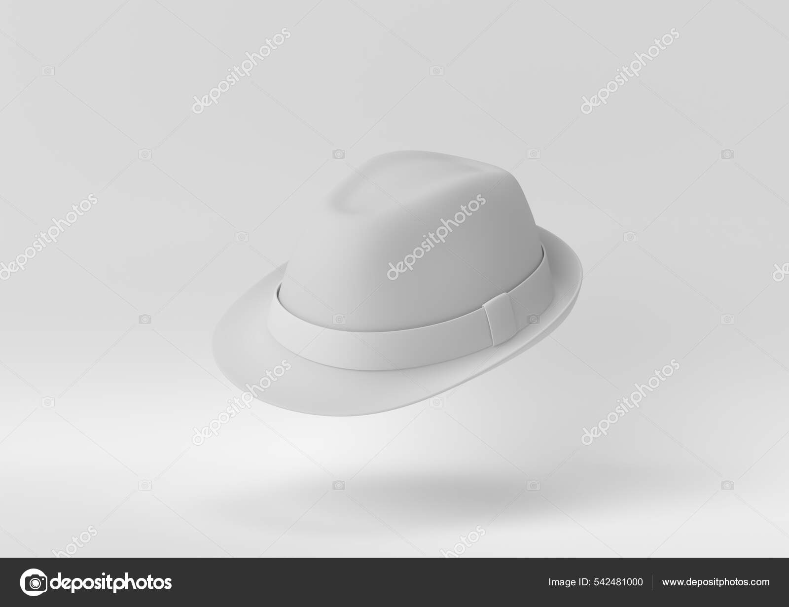 Creative Minimal Paper Idea Concept White Hat White Background Render ...