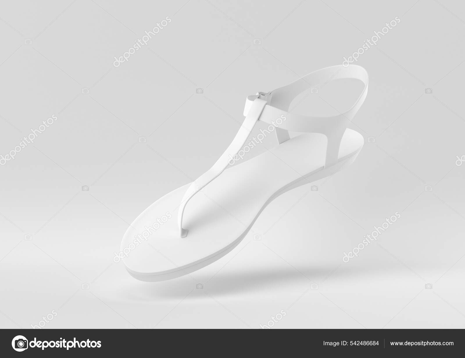 White Shoe Floating White Background Minimal Concept Idea Creative ...