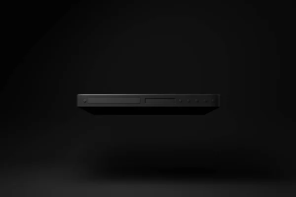 Black Floating Black Background Minimal Concept Idea Render — Stock ...