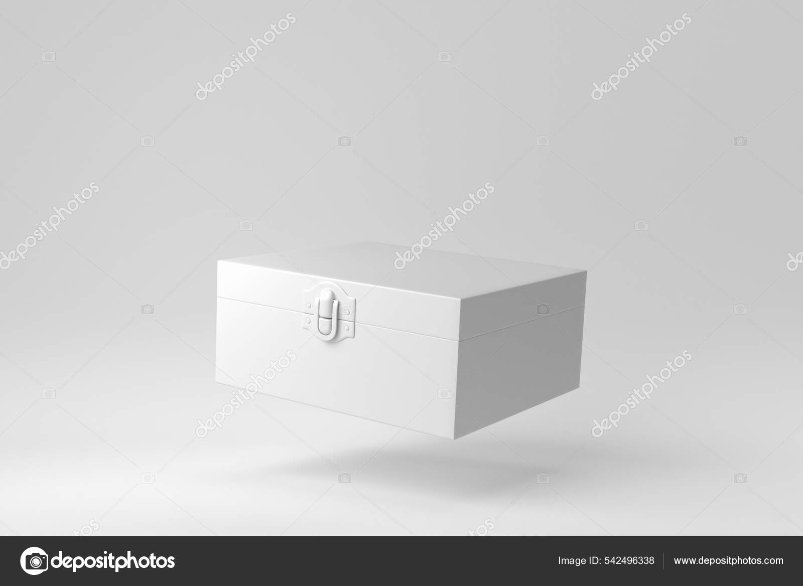 White Box White Background Design Template Mock Render — Stock Photo ...