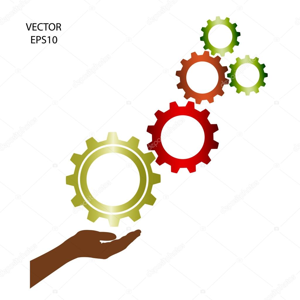 Meshing gear,industrial sign Stock Vector Image by ©chatchai5172 #36286491