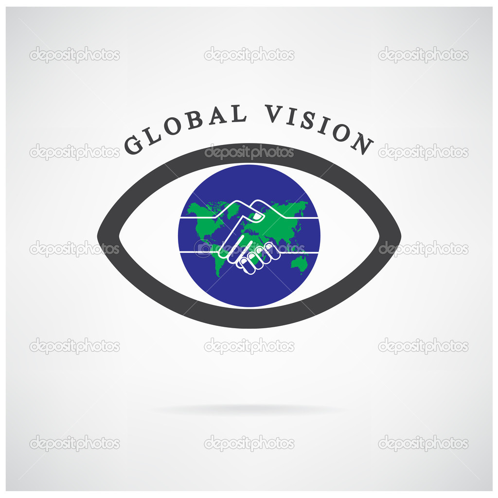 Global vision sign,eye icon,search symbol,business concept. Stock ...