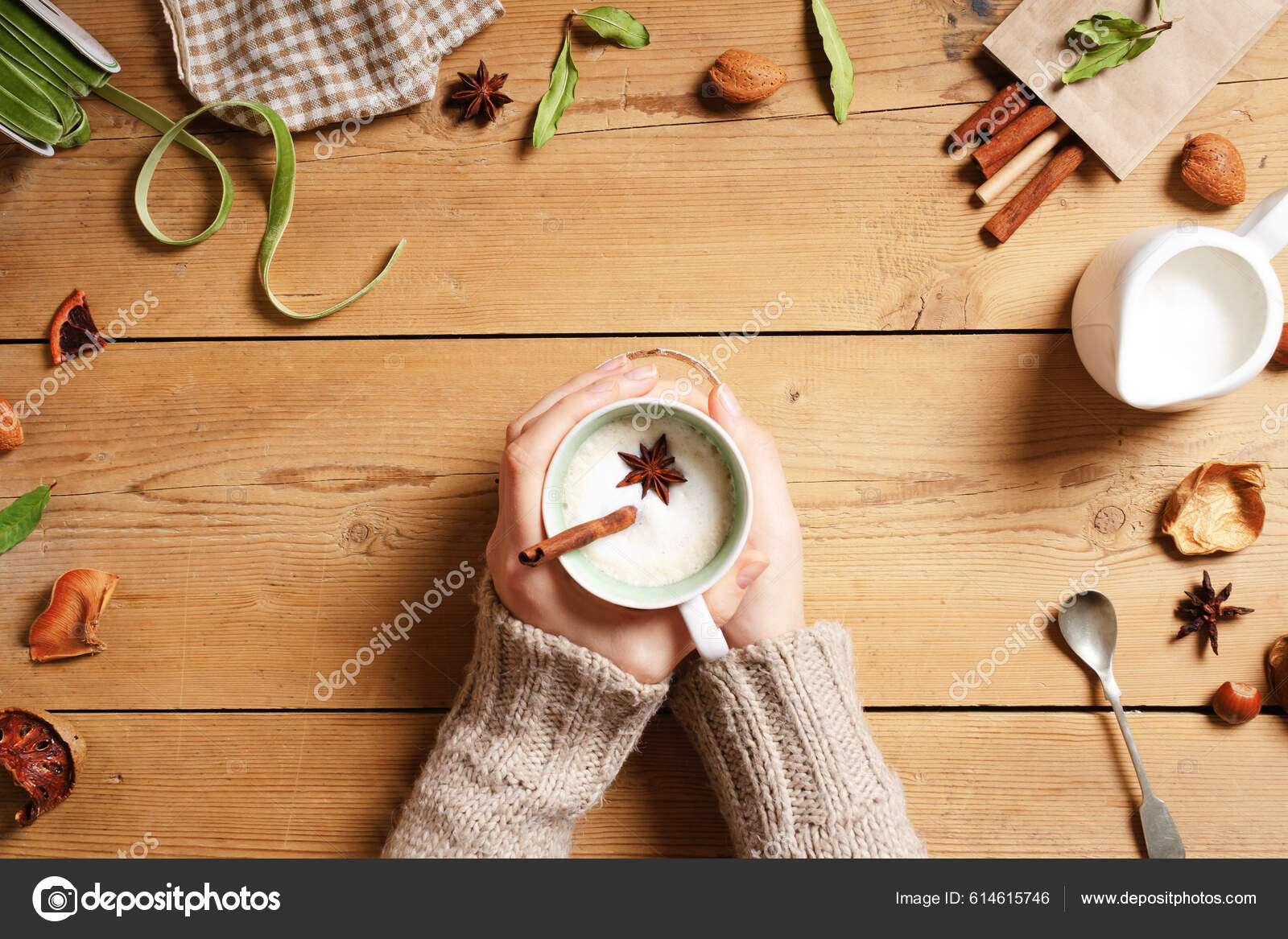 Female Hand Holding Cup Indian Masala Chai Tea Traditional Indian Stock ...