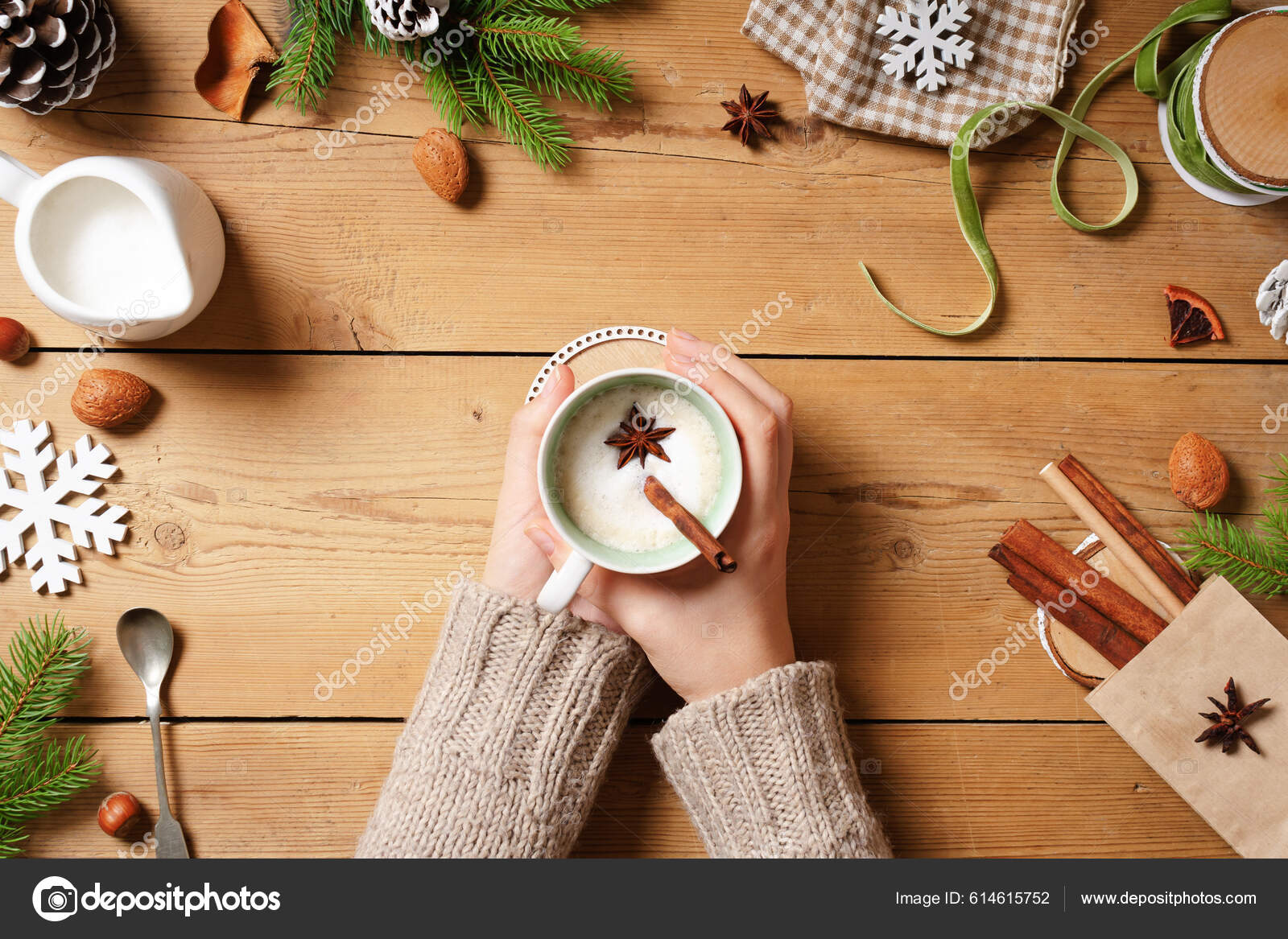 Female Hand Holding Cup Indian Masala Chai Tea Traditional Indian ...