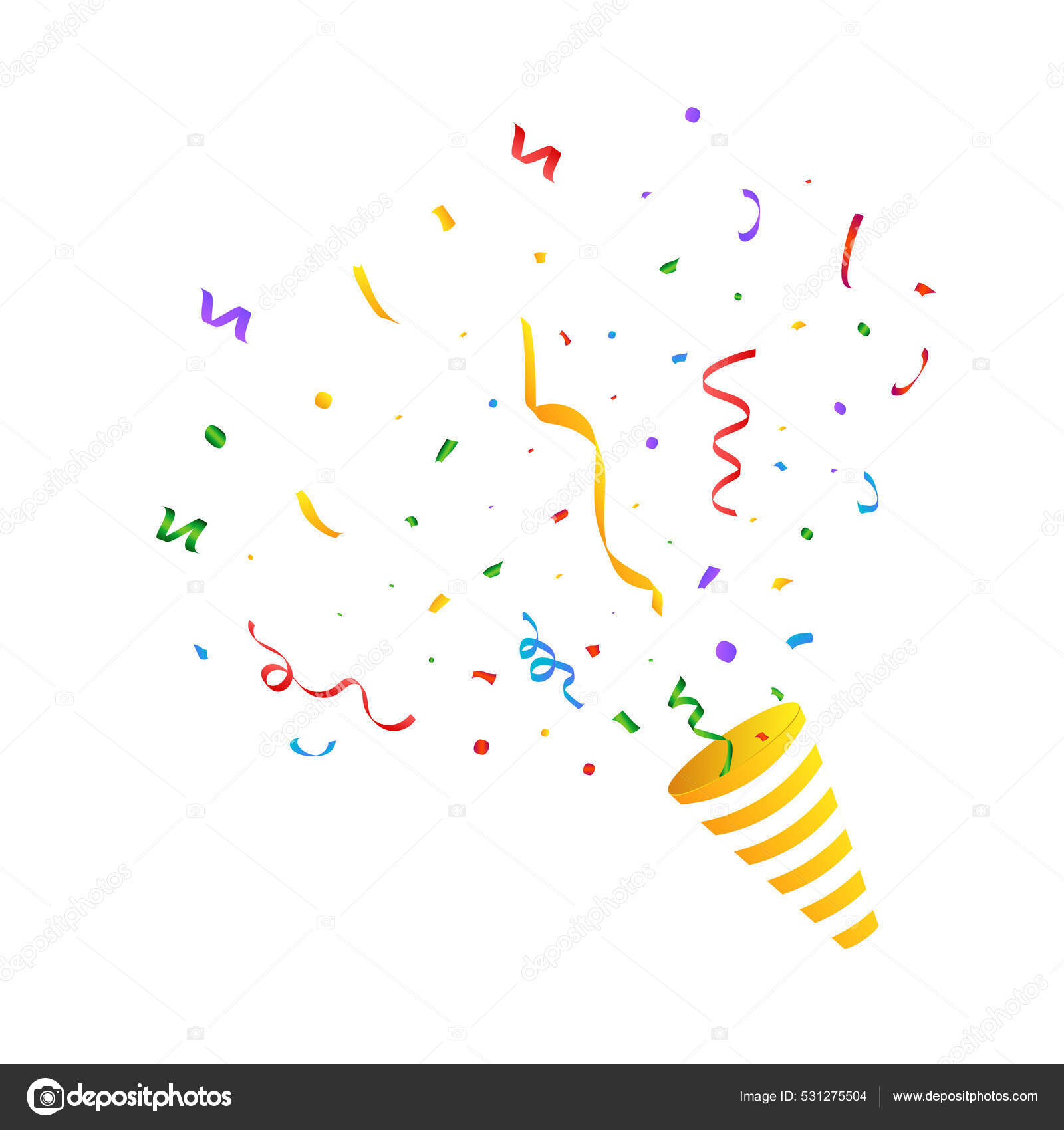 Confetti Tinsel Explosion Background Realistic Ribbon Confetti Vector ... Confetti Tinsel Explosion Background Realistic Ribbon Confetti Vector ...