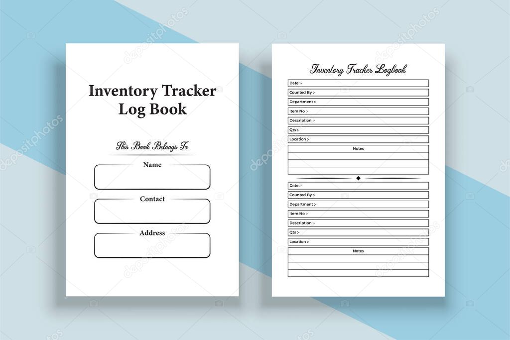 Cuaderno de bitácora KDP interior. Comprobador de inventario diario de ...