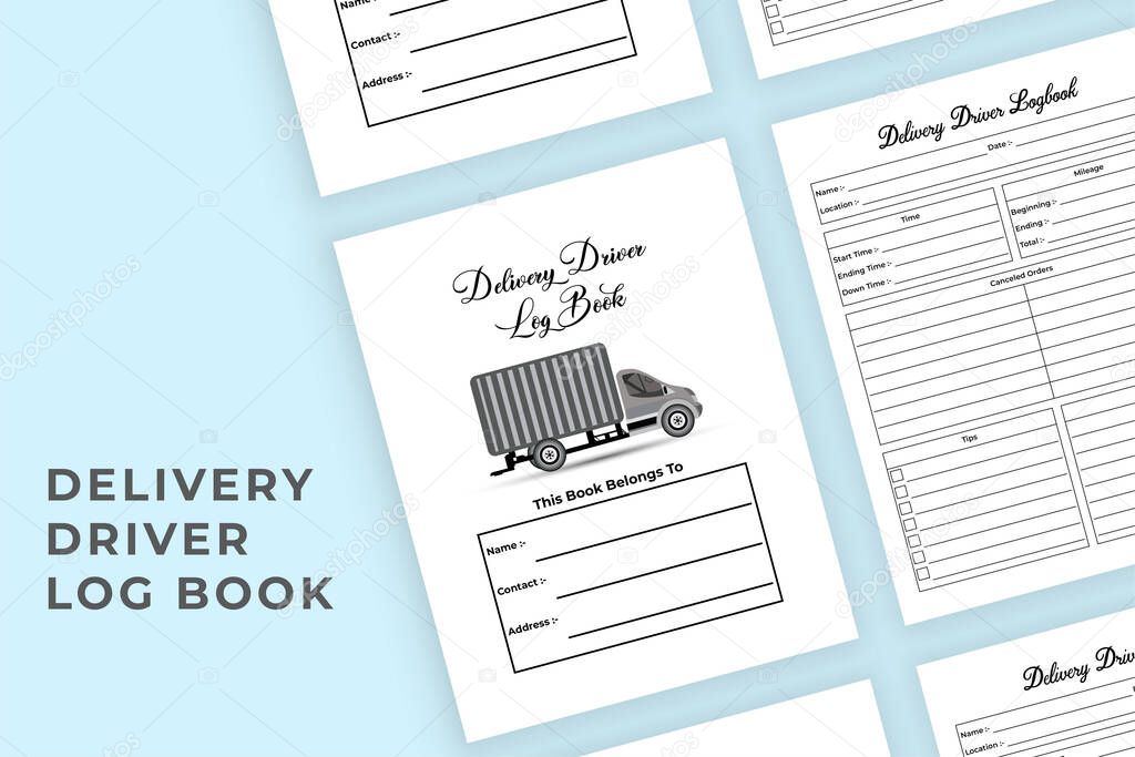 Delivery driver info tracker KDP interior. Driver daily activities and ...