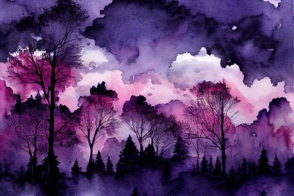 Dark Watercolor Paintings