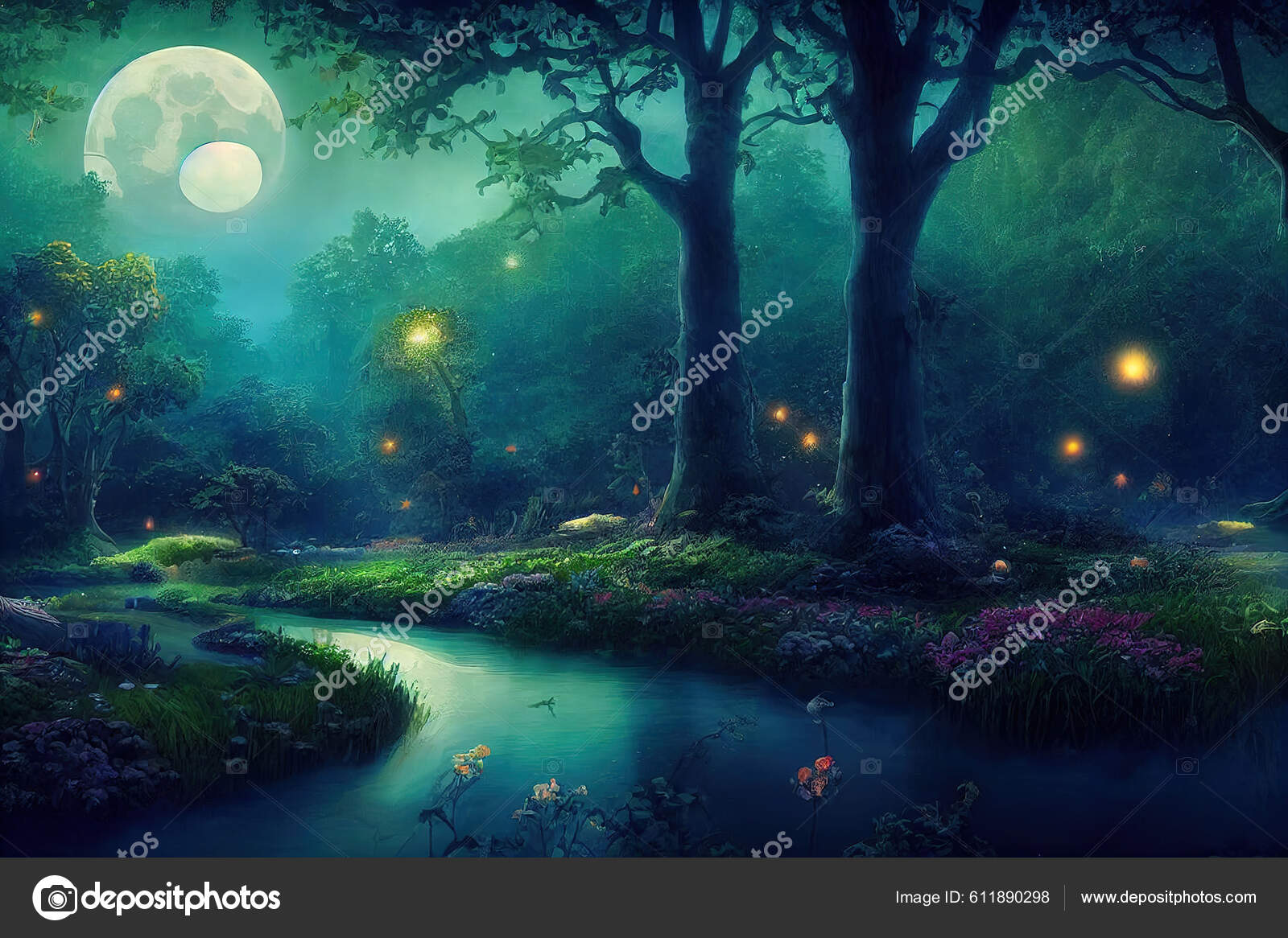 Fantasy Fairy Forest Landscape