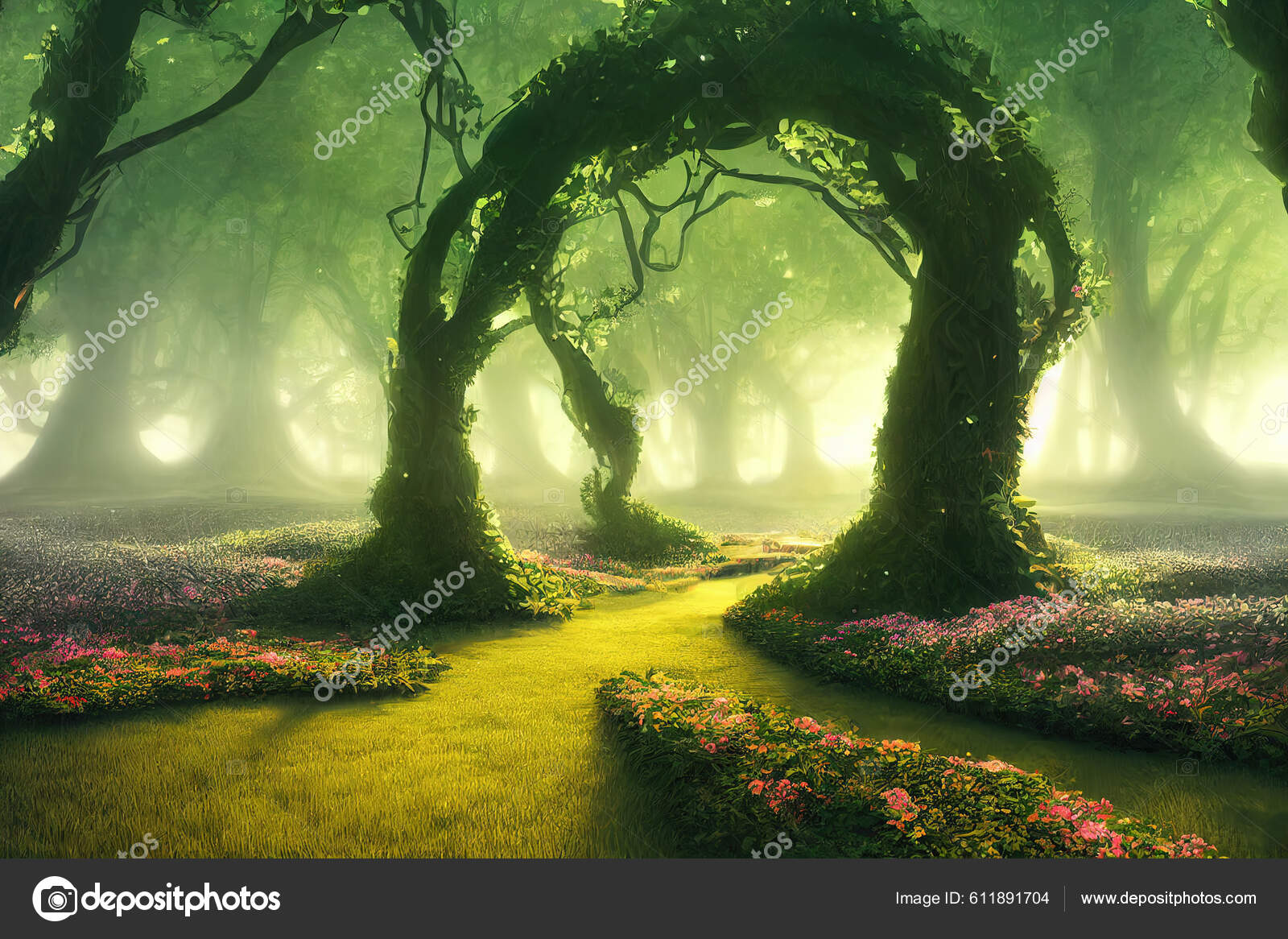Fantasy Fairy Forest Landscape