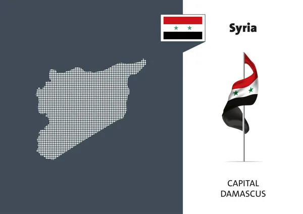 Flag Iraq White Background Dotted Map Iraq Capital Name Baghdad Stock ...