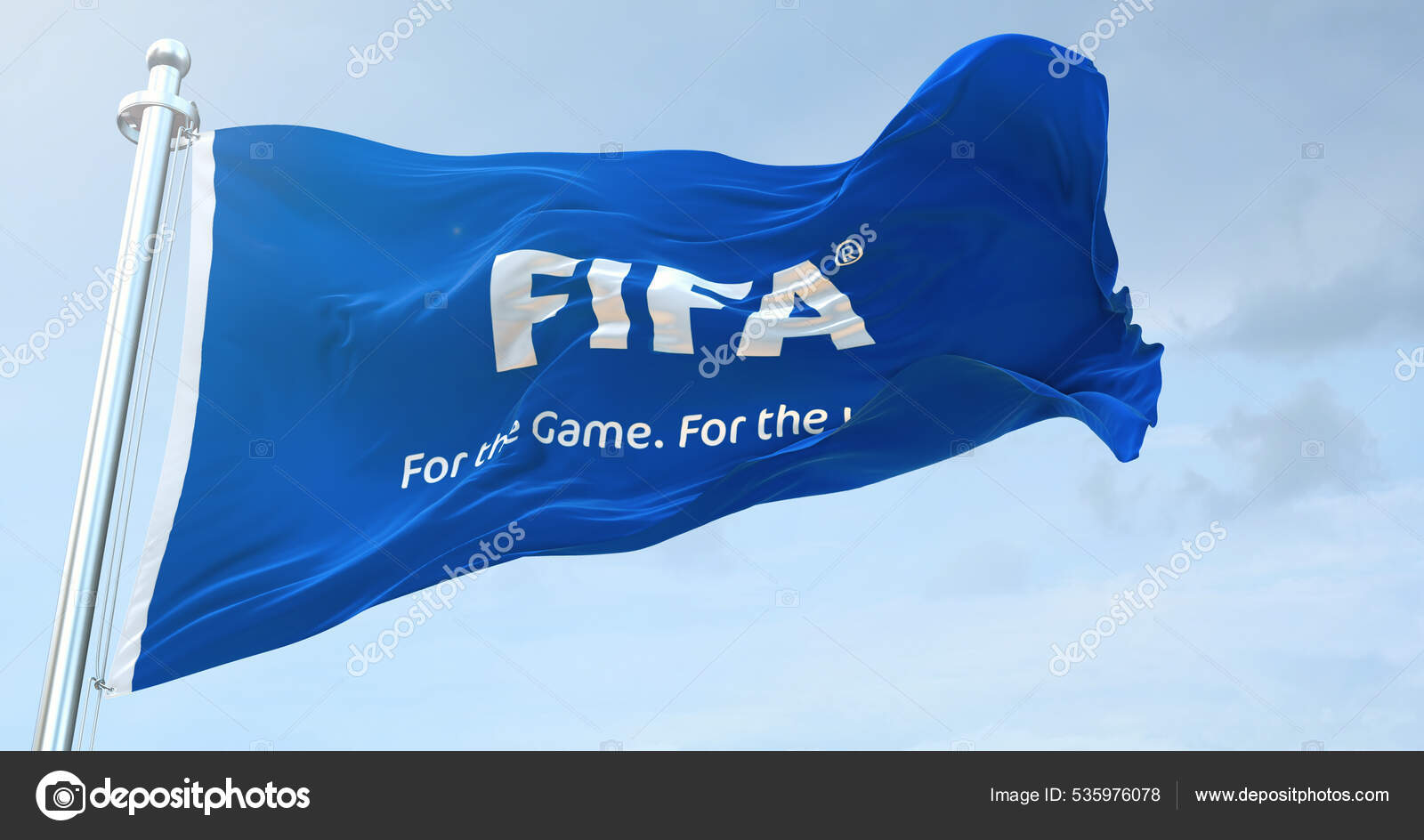 Fifa World Cup Flag Waving – Stock Editorial Photo © EA09 #535976078