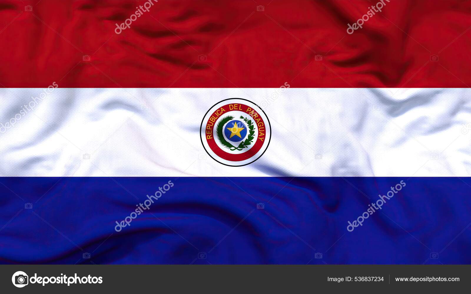 Paraguay National Flag Textile Cloth Fabric Waving — Stock Photo © EA09 ...