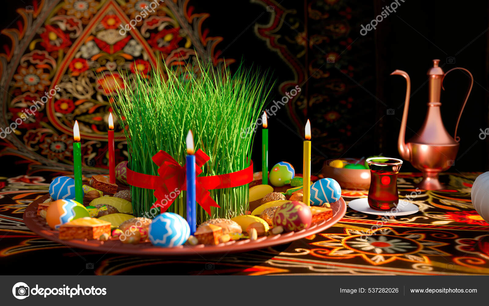 Novruz Holiday Start Spring Background Stock Photo by ©EA09 537282026