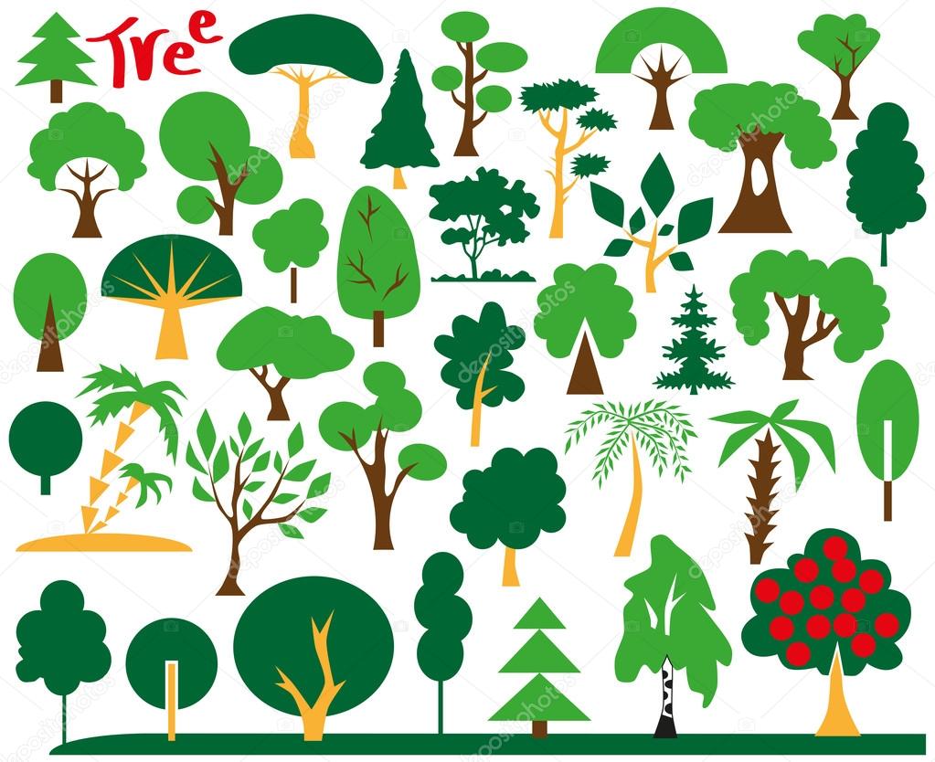 Icons tree — Stock Vector © Olga1983Siv1 #42854055