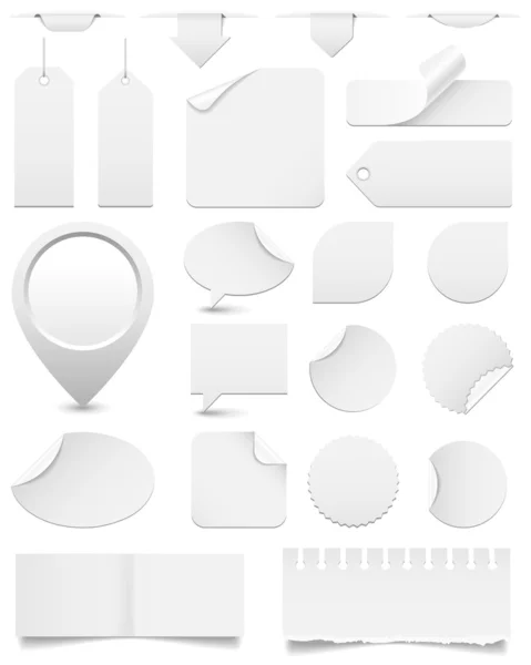 Blank white stickers Stock Vector Image by ©tuulijumala #2832684