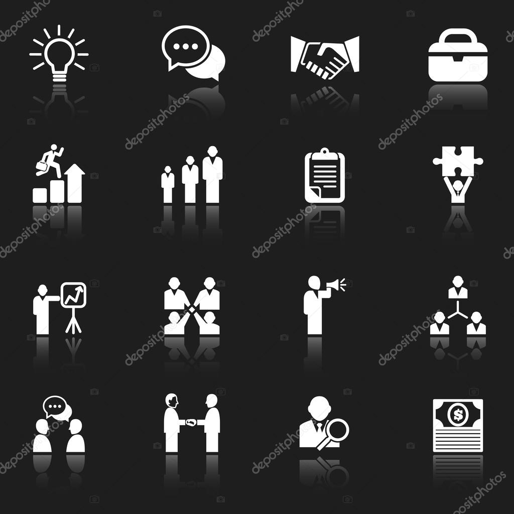 White Business Icons Stock Vector by ©giraphics 47731675