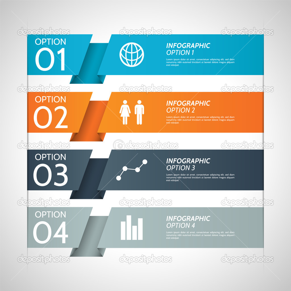 Colorful Paper Infographic Option Background Stock Vector Image by ...