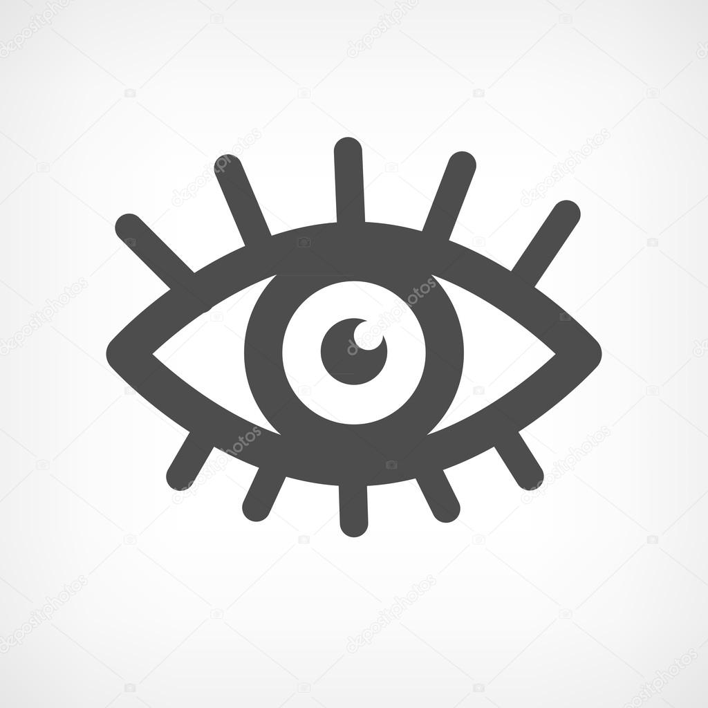 Signo del icono del ojo con pestañas vector, gráfico vectorial © binik1 ...