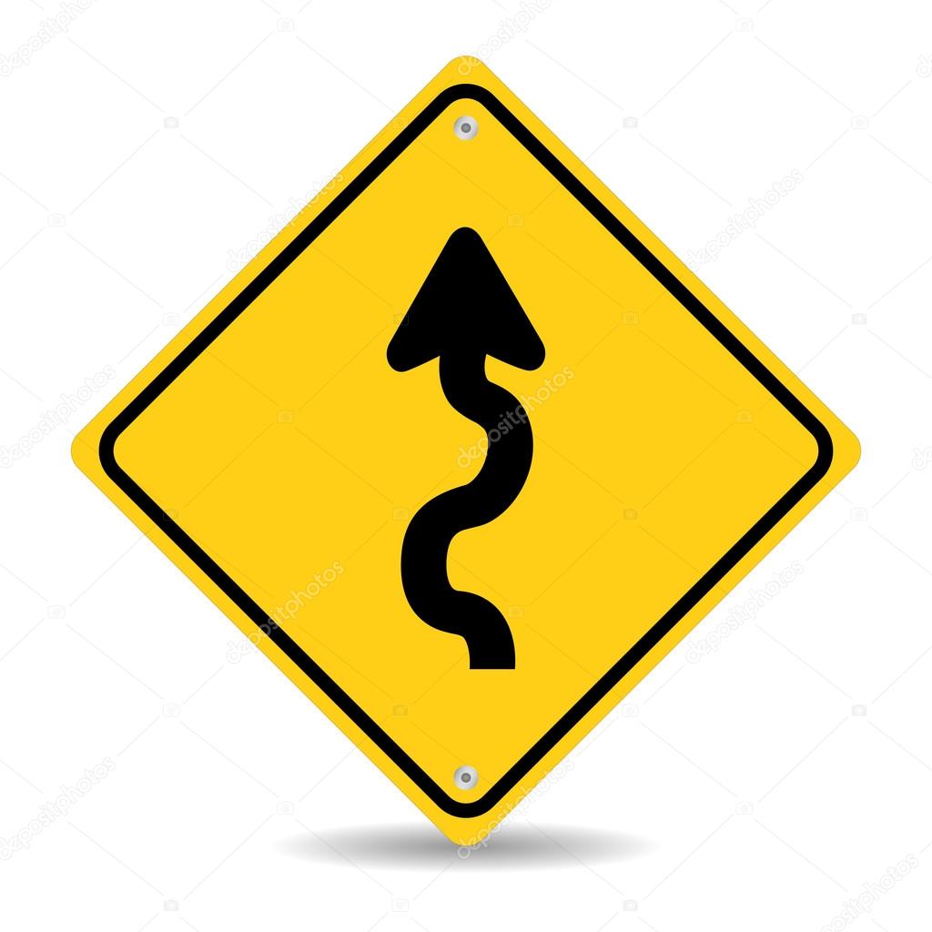 Winding Road Sign Stock Vector by ©binik1 50871859
