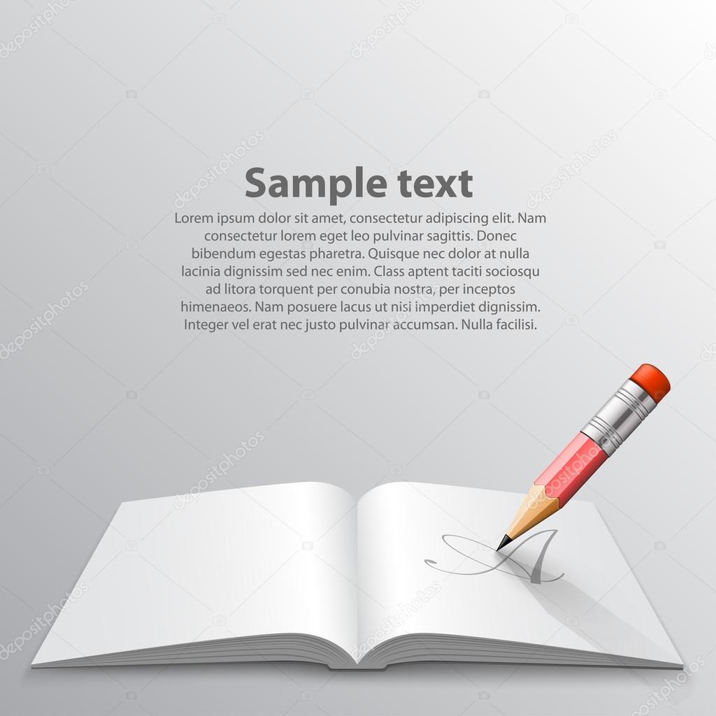Book with pencil Stock Vector Image by ©hobbit_art #34465761