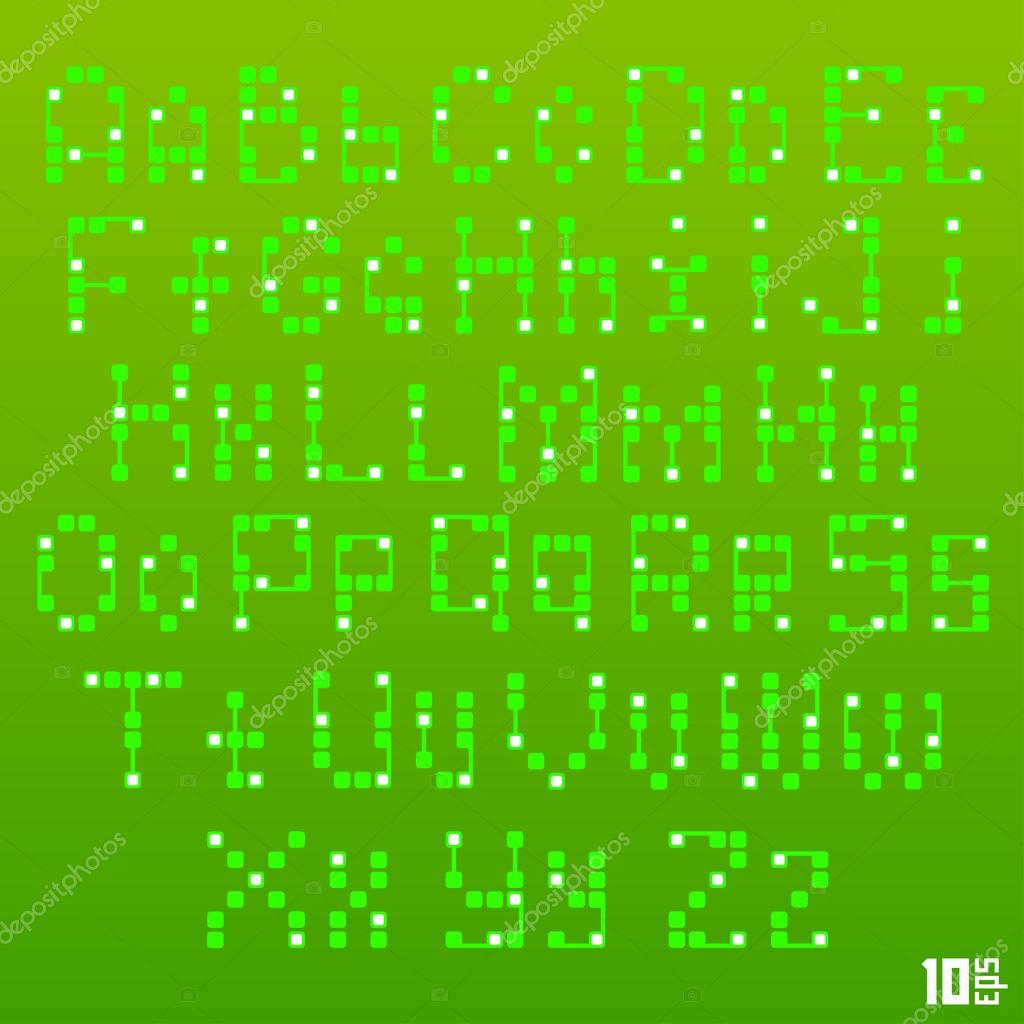 Electronic circuits in the form of letters Stock Vector Image by ...