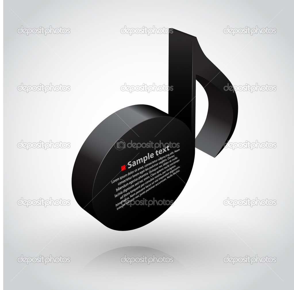 Black musical note 3D. Stock Vector Image by ©hobbit_art #34818651