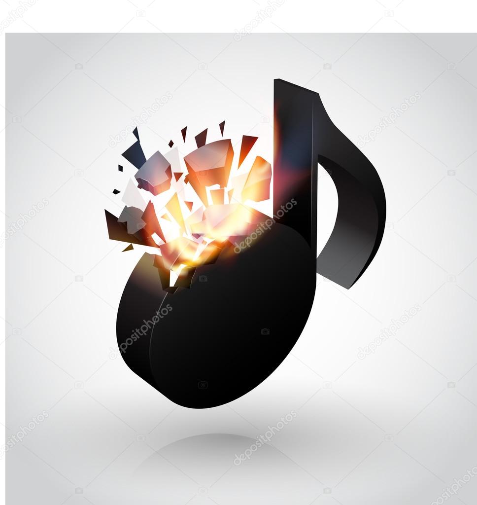 Black musical note 3D. Stock Vector Image by ©hobbit_art #34818657