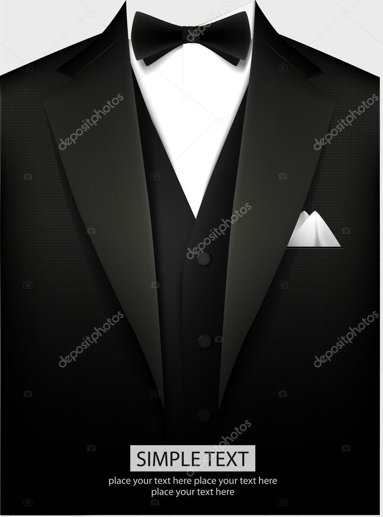 Tuxedo vector background with bow Stock Vector Image by ©hobbit_art ...