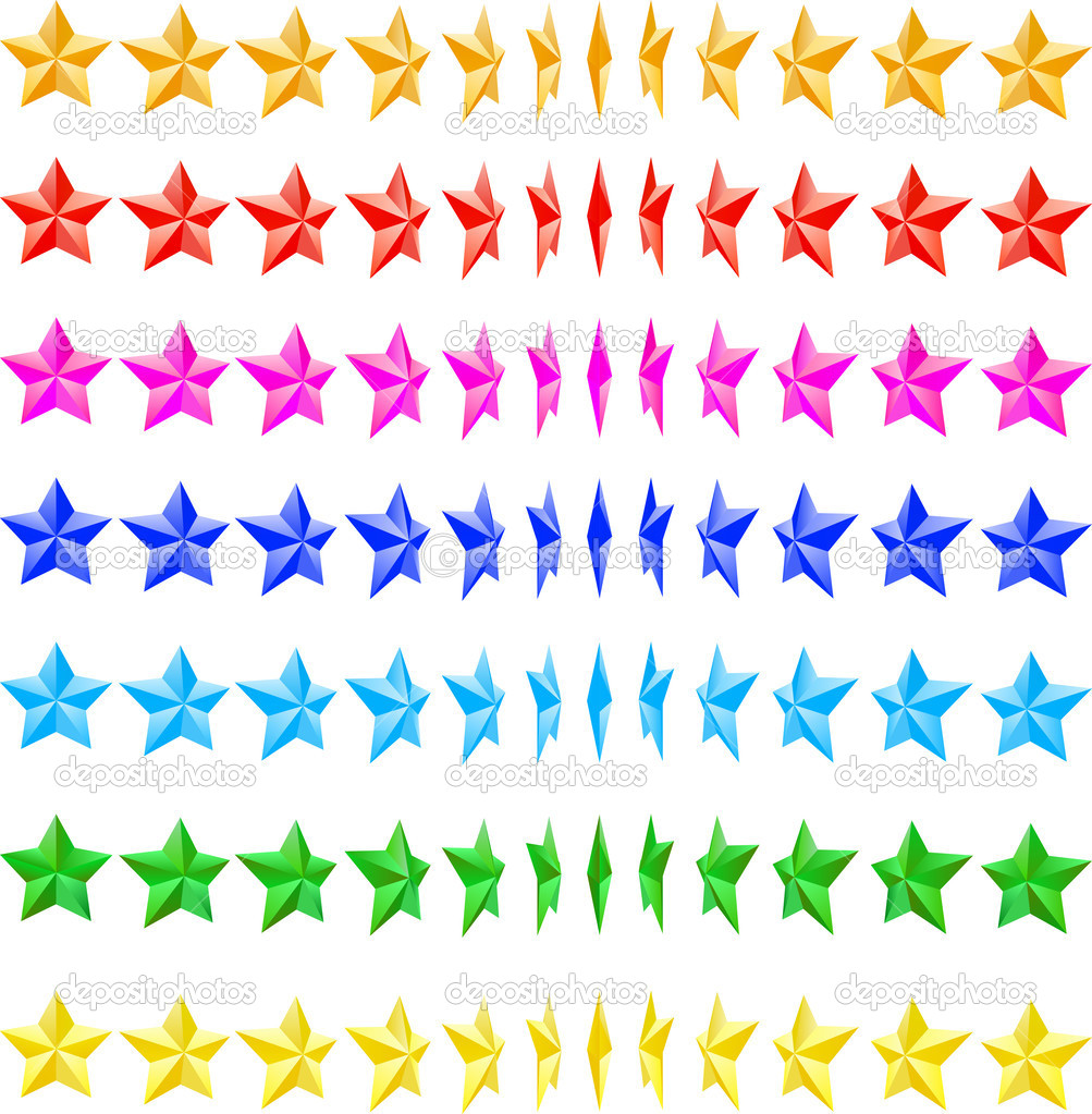 Colour stars Stock Vector Image by ©hobbit_art #34878613